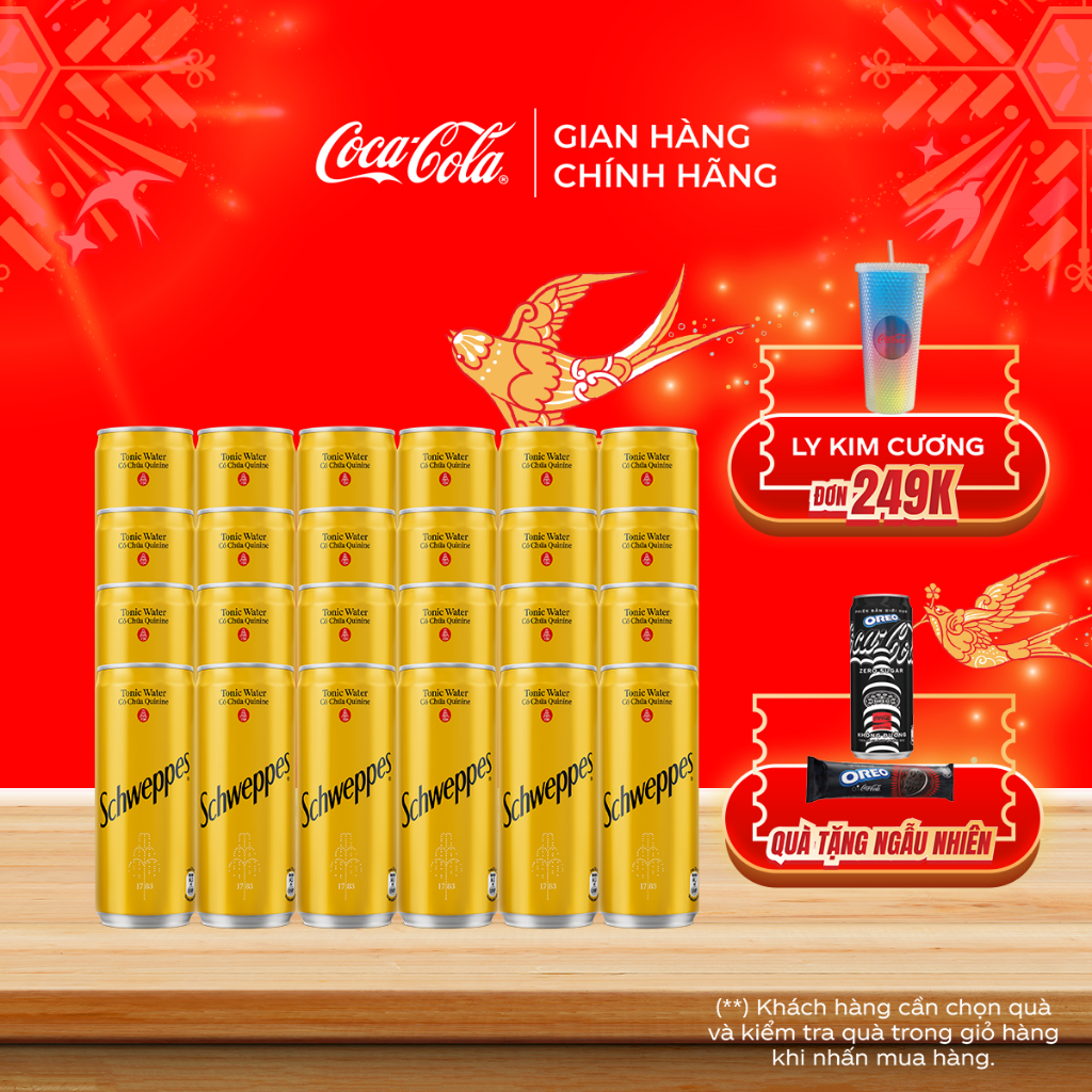 Lốc 24 Lon Nước Giải Khát Schweppes Nước Tonic 320ml/Lon CoCa-Cola ...