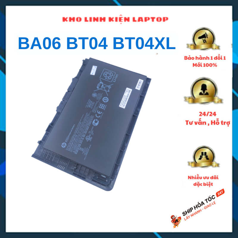 Pin Laptop Hp EliteBook Folio 9470M 9480M ,BA06 BT04 BT04XL HSTNN-IB3Z ...