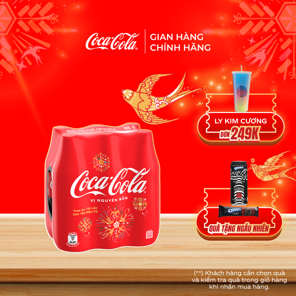 Lốc 6 Chai Nước Giải Khát Có Gas Coca-Cola Vị Nguyên Bản Original 390ml ...