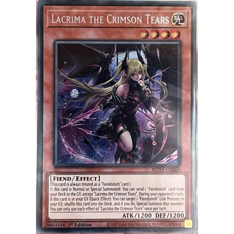 Lacrima the Crimson Tears - ROTA-EN014 - Secret Rare 1st Edition | Shopee Việt Nam
