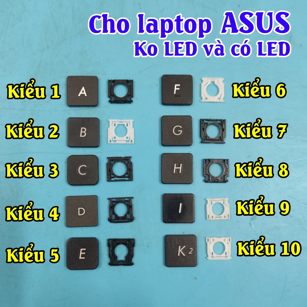 Keycap Phím lẻ - Xương phím + nút cho các dòng laptop Asus Vivobook ...