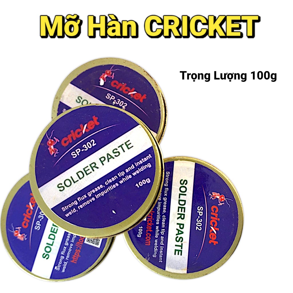Mỡ Hàn CRICKET 100g – Hỗ Trợ Hàn Cell Pin và Mạch Điện – Dễ Sử Dụng ...