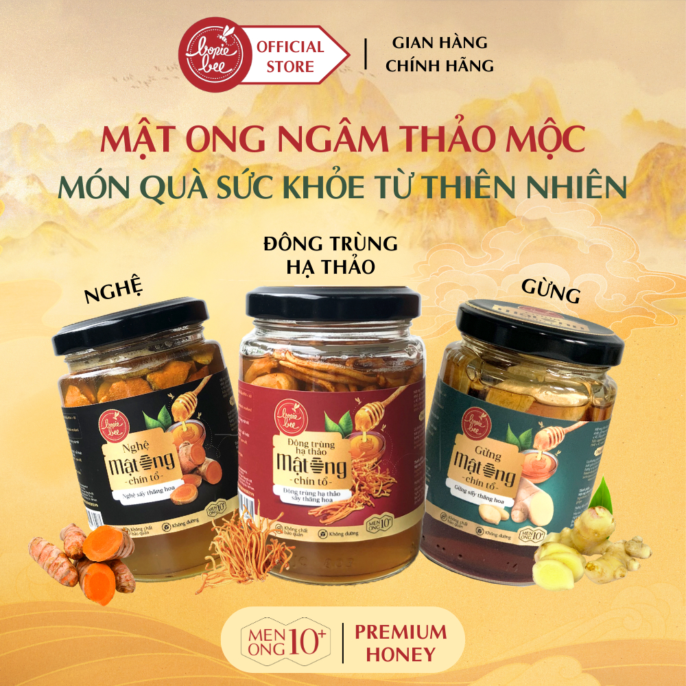 Mật Ong Ngâm Thảo Mộc Sấy Thăng Hoa Cao Cấp Bonie Bee - Mật Ong Chín Tổ ...