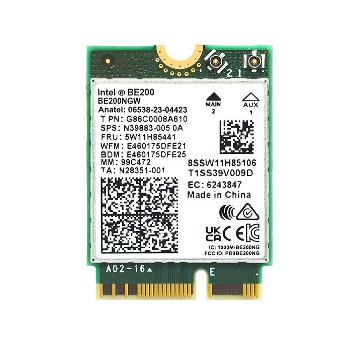 Intel BE200, M.2 wifi card, Wi-Fi 7, 8774M, có bluetooth 5.4, ba băng ...