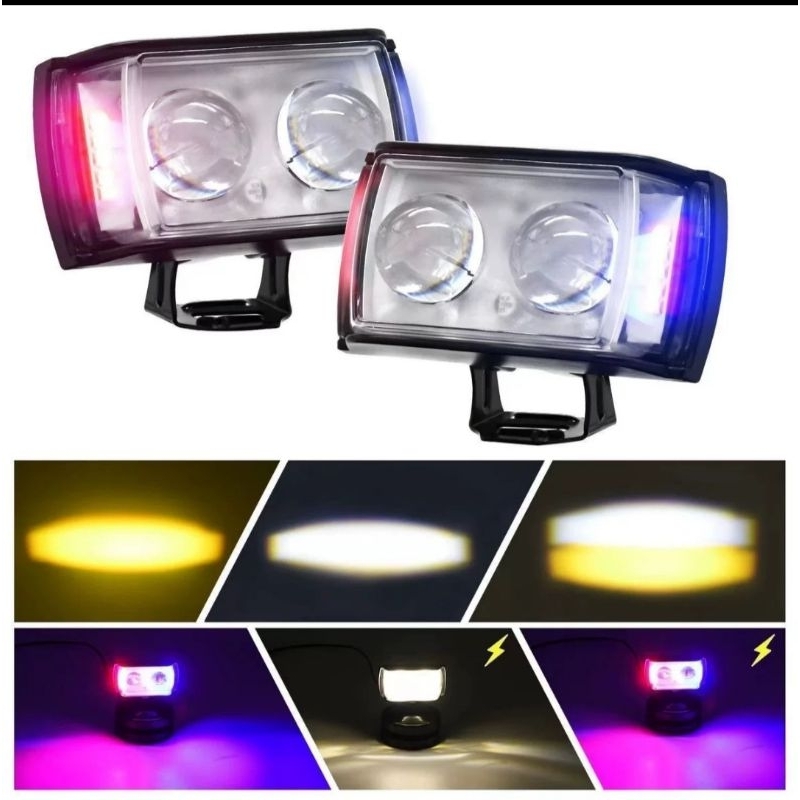 Đèn Led Xe Máy điện 12v 24v 36v 48v 80v Nhấp Nháy Nhiều Chế độ Có
