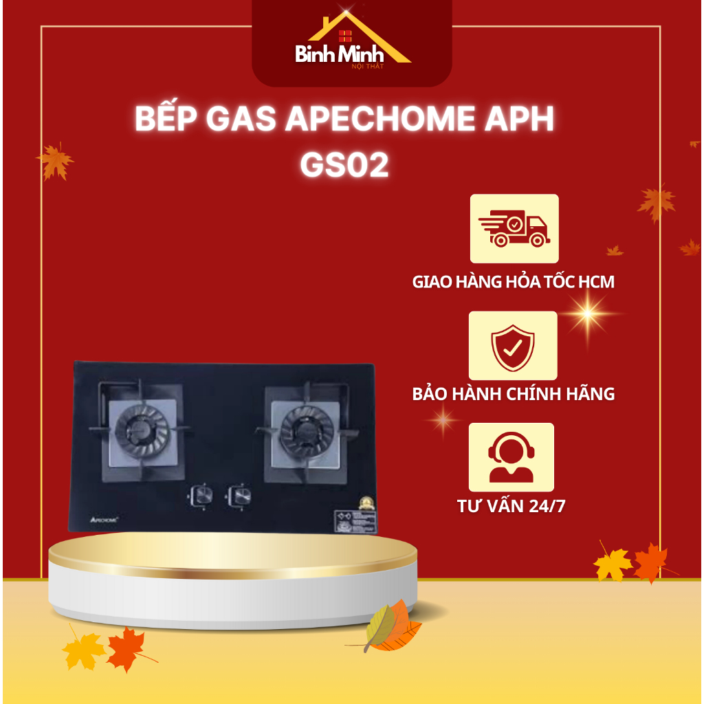 Bếp gas APECHOME APH GS02 loại gas hóa lỏng tiết kiệm năng lượng | Shopee Việt Nam
