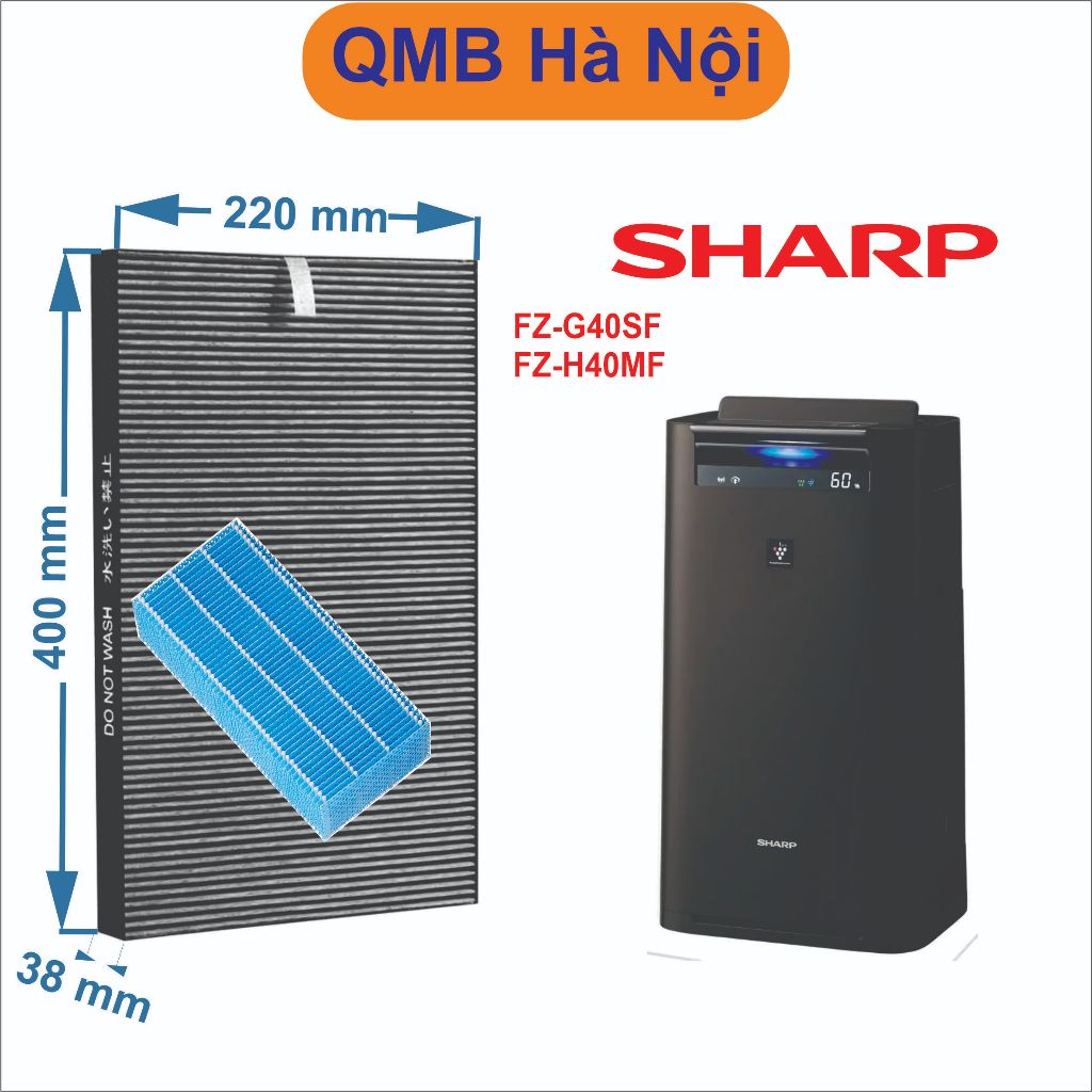 Tấm lọc Bụi mịn PM2.5 SHARP KI-LD50-W, KI-LS40-W , KI-ND50-W, KI-NS40-W, KI-PD50-W, KI-PS40-W ...