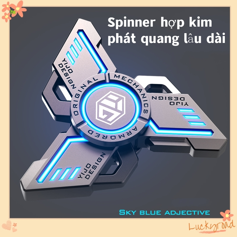 Con quay fidget Spinner cao cấp hợp kim loại phát sáng, đồ chơi giảm ...