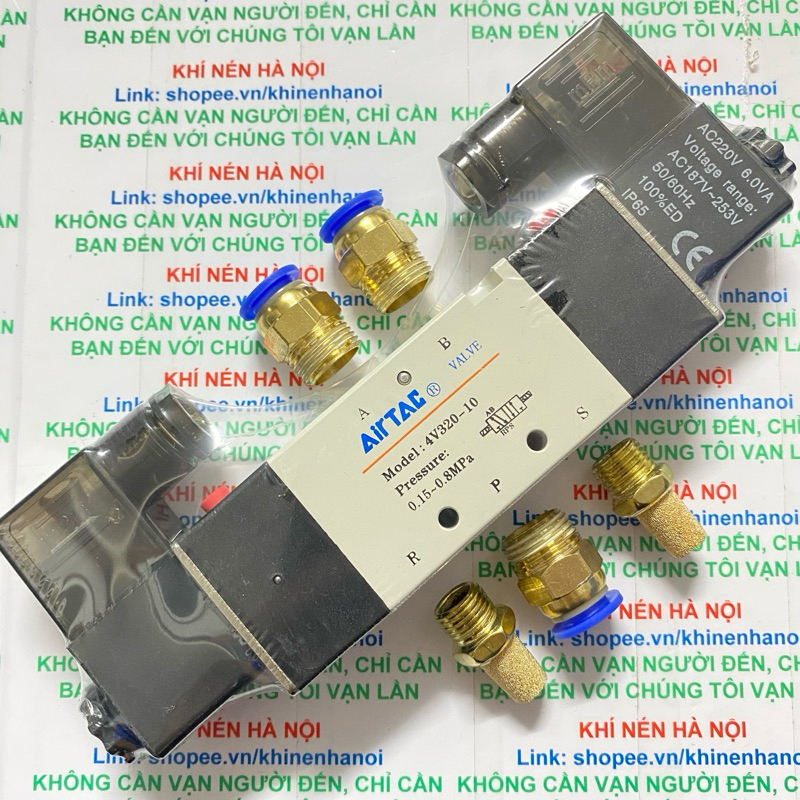 Van điện từ Airtac 4V320-10, van 5/2, 2 đầu coil, ren 17 giá sỉ | Shopee Việt Nam