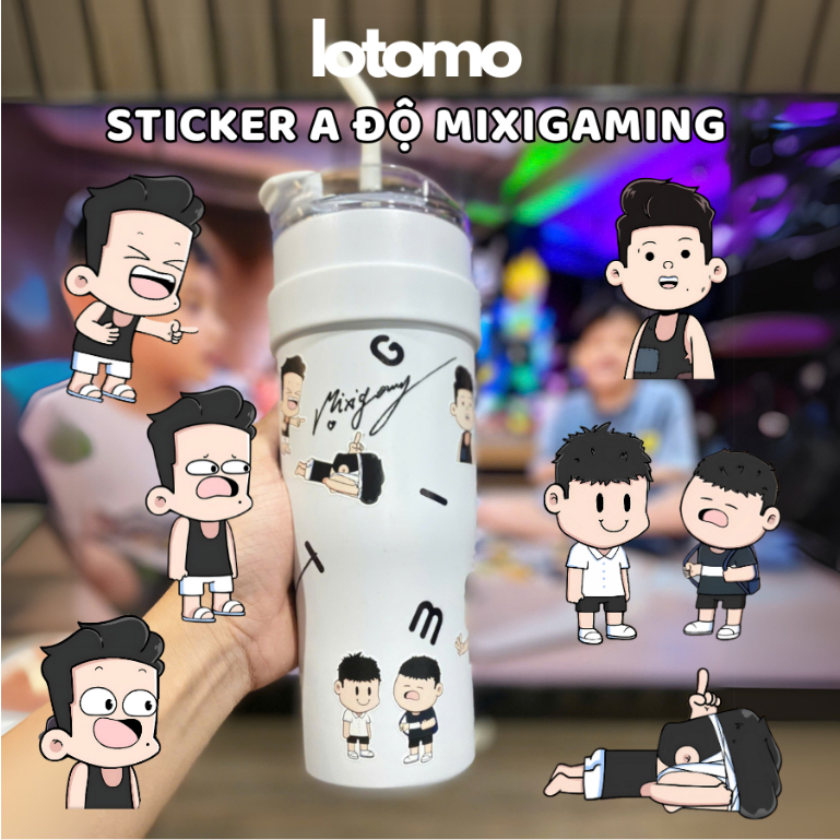 Sticker Độ Mixi, Mixigaming, Dán cốc Mixi, Mũ Bảo Hiểm, KHÔNG RÁCH ...