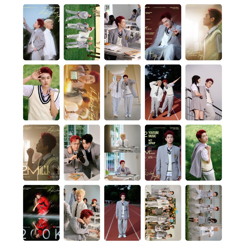 Lomo card 20 ảnh bo góc Captain Boy - Ừ Thì Chia Tay x Rhyder x Lou x ...