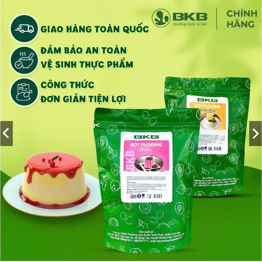 Bột PUDDING BKB làm thạch trà sữa các vị 1KG | Shopee Việt Nam