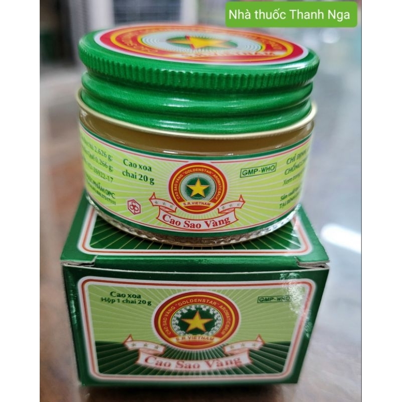 Cao xoa Cao Sao Vàng opc, cảm cúm, nhức mỏi, côn trùng cắn chaix20g ...