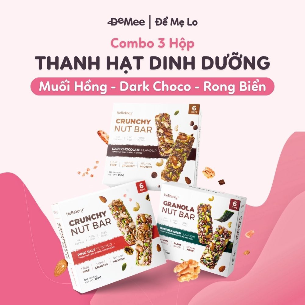 [COMBO 3 HỘP] Thanh Năng Lượng Ngũ Cốc Hạt Dinh Dưỡng 3 Vị x 150gr ...