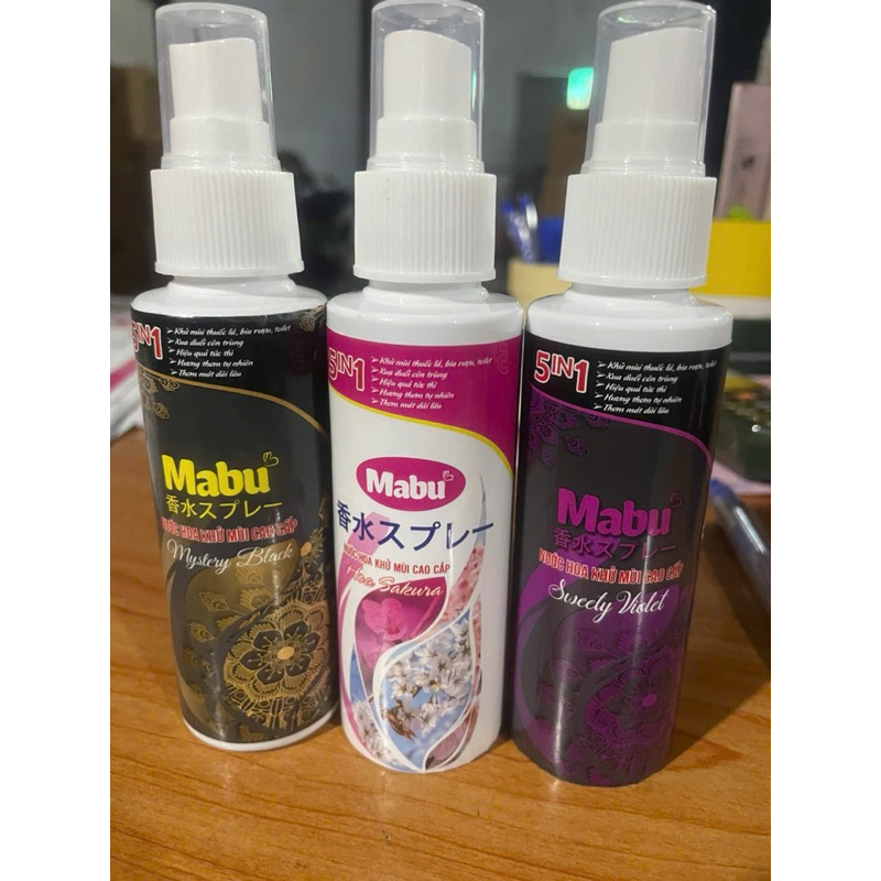 Combo 3 chai xịt phòng Mabu mini Hồng , tím, đen | Shopee Việt Nam