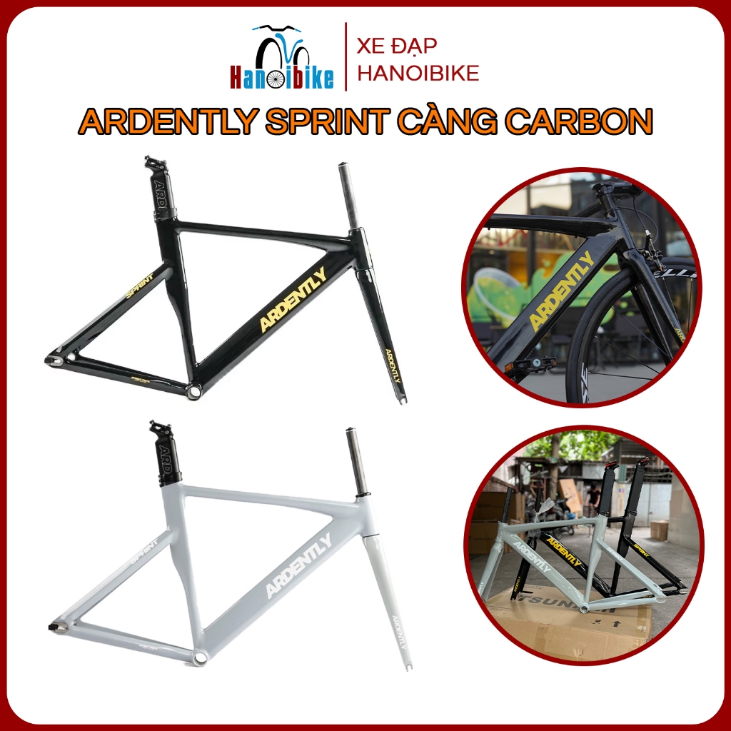 Khung xe đạp Fixed Gear Ardently Sprint càng carbon | Shopee Việt Nam