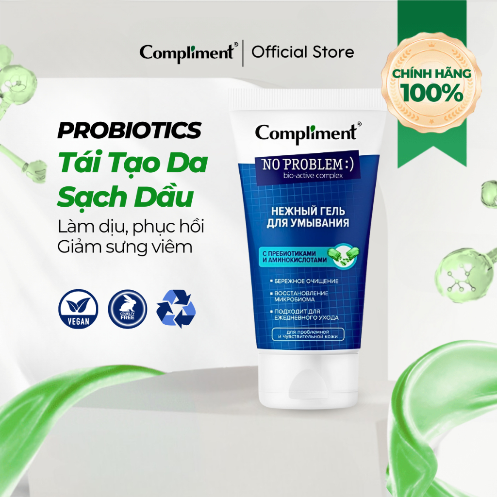 Sữa Rửa Mặt Dành Cho Da Mụn Compliment No Problem Wash Cleaning Dạng ...