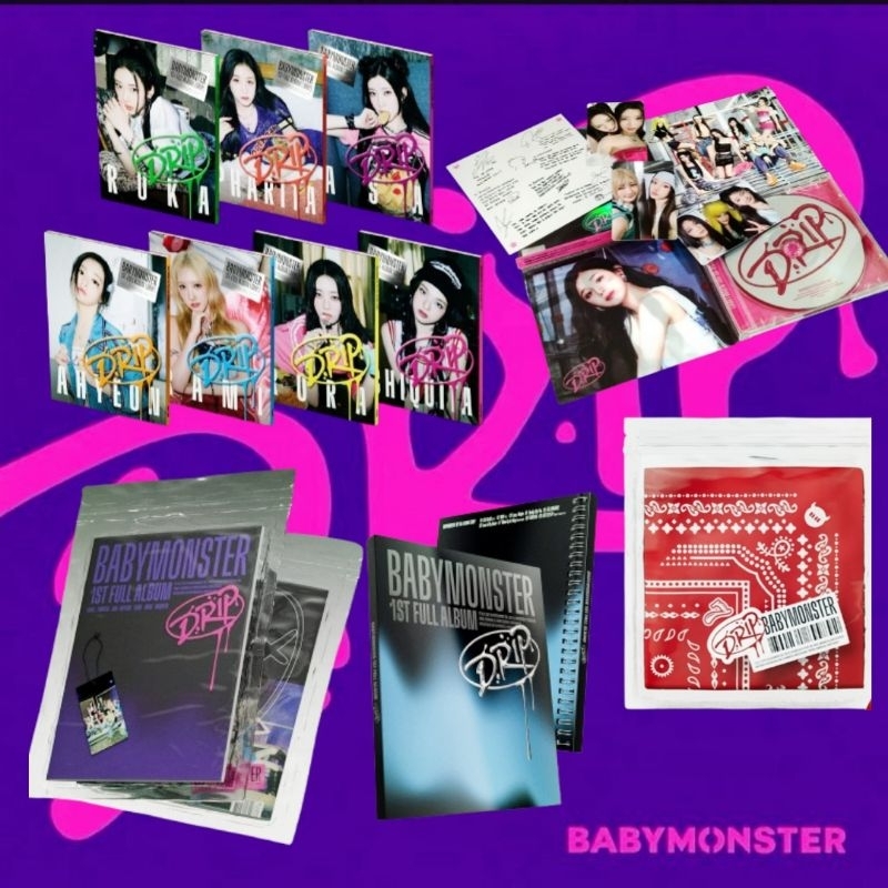 Sẵn nguyên seal - BABYMONSTER BABY MONSTER ALBUM [BABYMONS7ER , DRIP ...