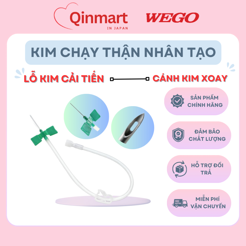 Kim chạy lọc thận nhân tạo 16g lỗ kim siêu mảnh cải tiến cánh xoay WEGO ...