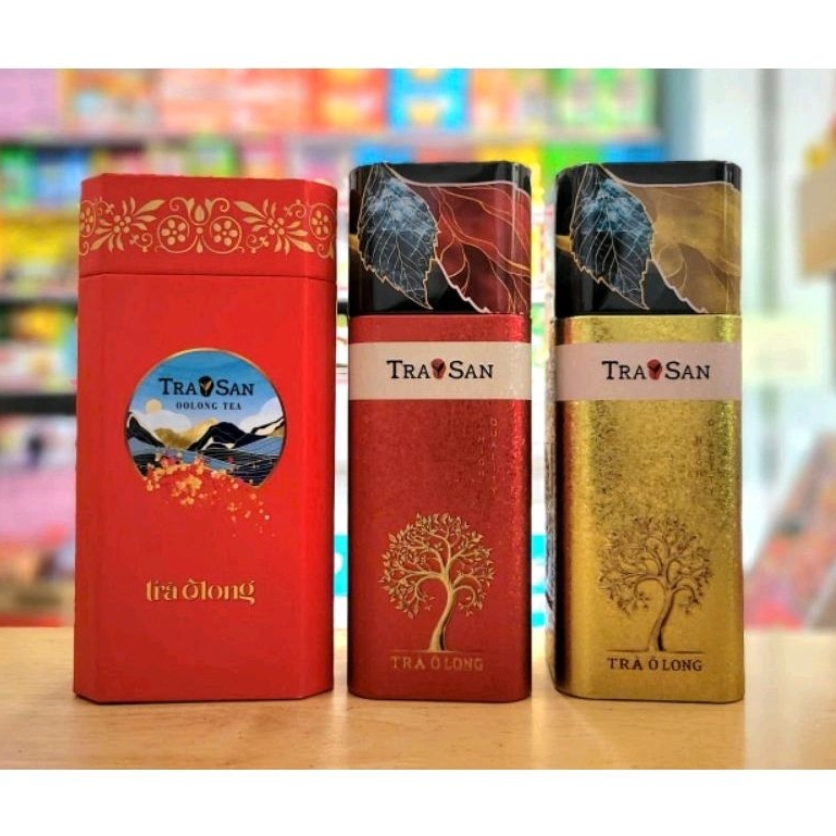 Trà Olong TRASAN màu đỏ hộp thiếc 80g | Shopee Việt Nam