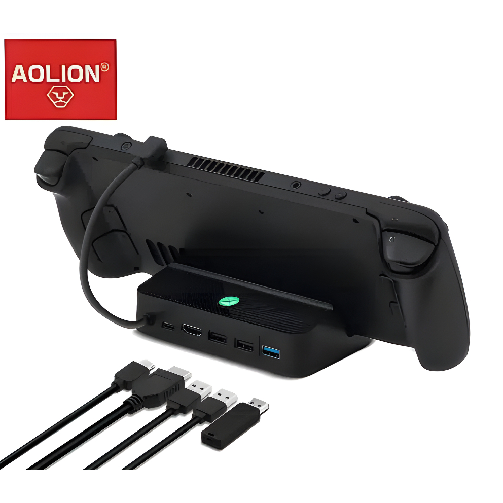 Dock hdmi Steam Deck hub AOLION led RGB xuất hình ảnh 4k 60w, 6 trong 1 ...