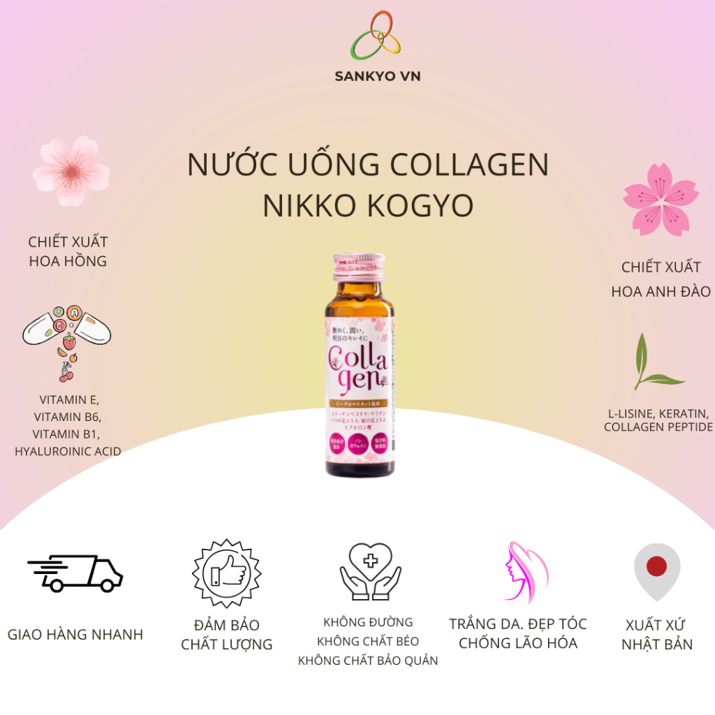 NƯỚC UỐNG ĐẸP DA COLLAGEN NIKKO KOGYO (Chai 50ml) | Shopee Việt Nam