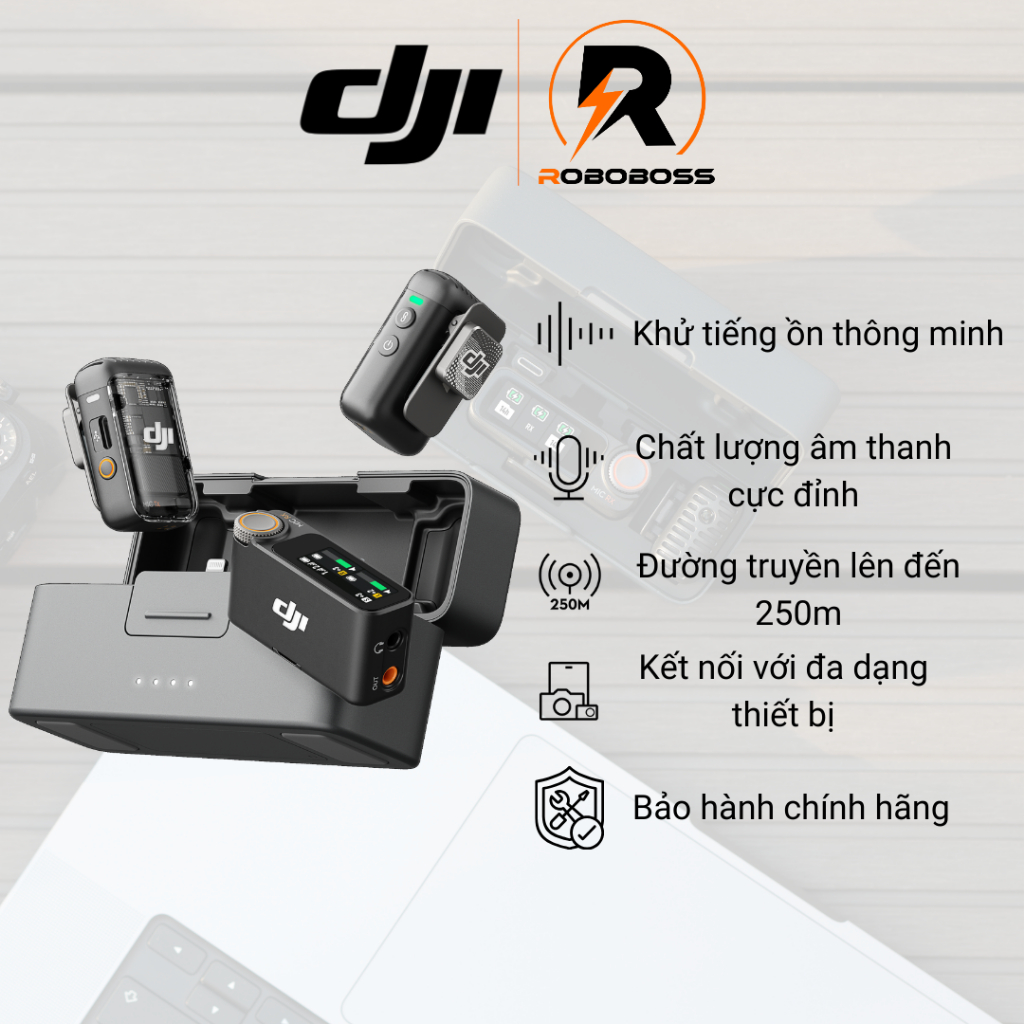 DJI Mic 2 - micro không dây khử ồn mạnh mẽ, chất âm vượt trội (DJI Mic2 ...