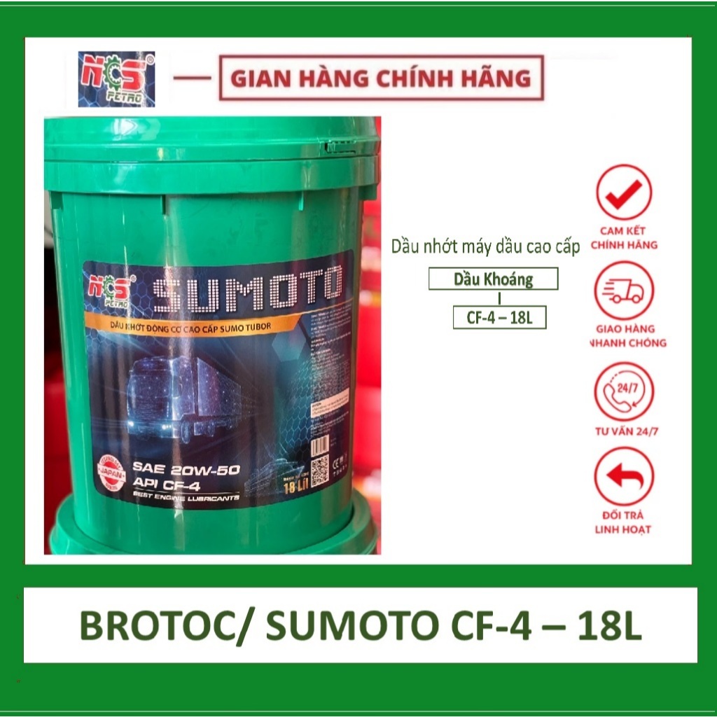 DẦU NHỚT ĐỘNG CƠ MÁY DẦU CAO CẤP TURBO SUMOTO 20W50 API CF-4 XÔ 18L | Shopee Việt Nam