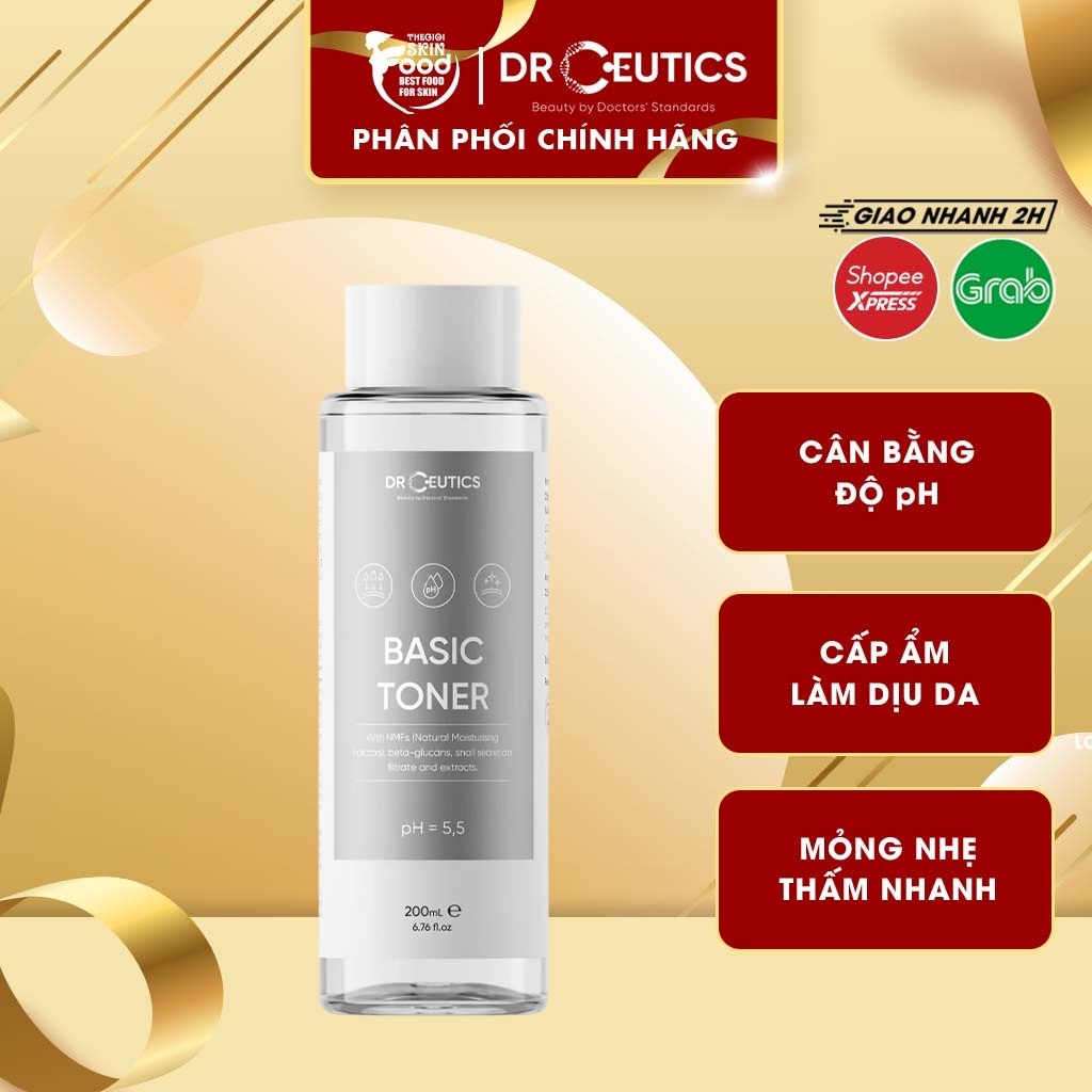 Nước Hoa Hồng Cấp Ẩm Cho Da Dầu DrCeutics Basic Toner 200ml | Shopee ...