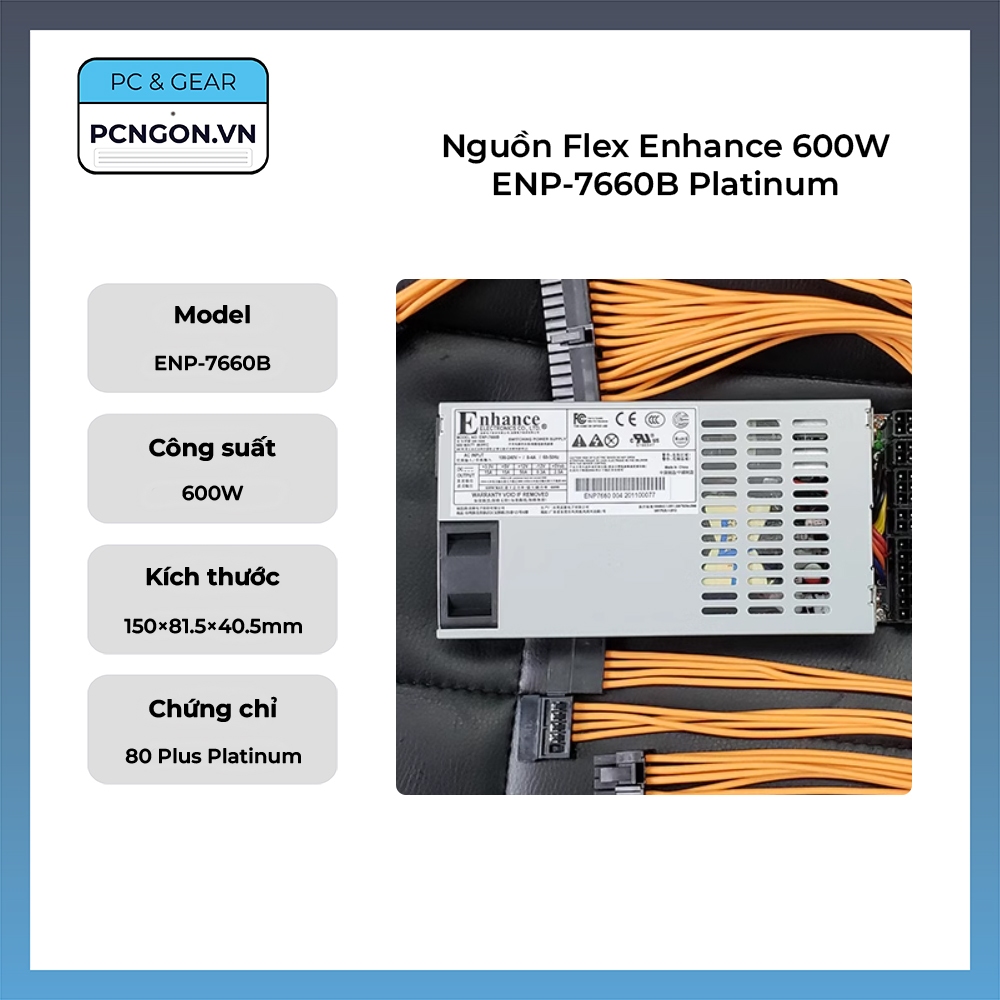 [PCNGON] Nguồn Flex Enhance 600W ENP-7660B Platinum (Module, Mod YTC ...
