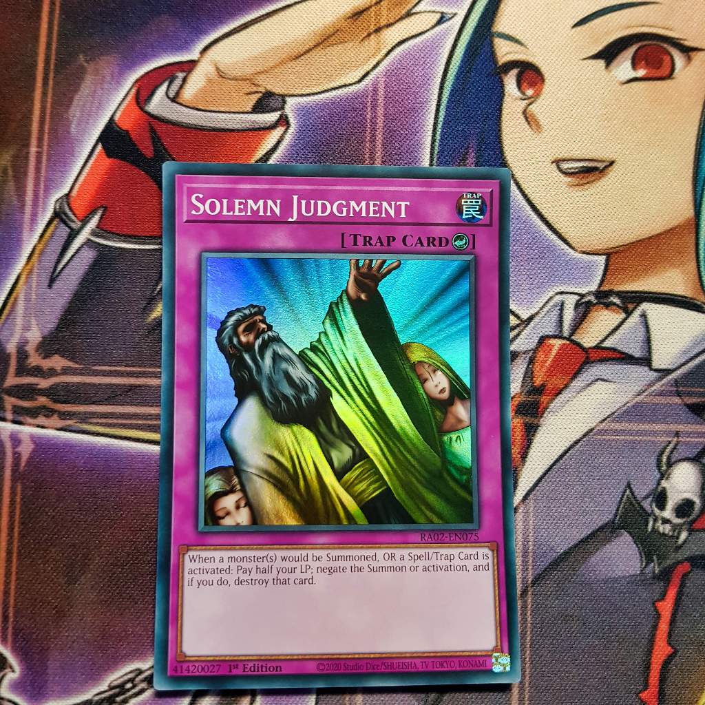 Thẻ bài Yugioh chính hãng | Solemn Judgment | RA02 Super rare. | Shopee Việt Nam