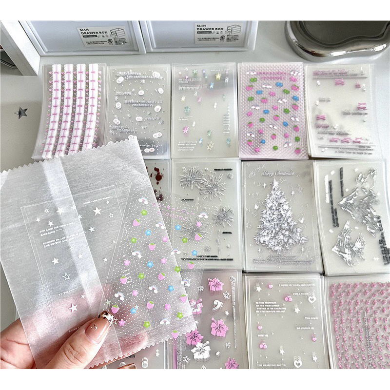 SET 15 sticker trong suốt sticker niêm phong | Shopee Việt Nam