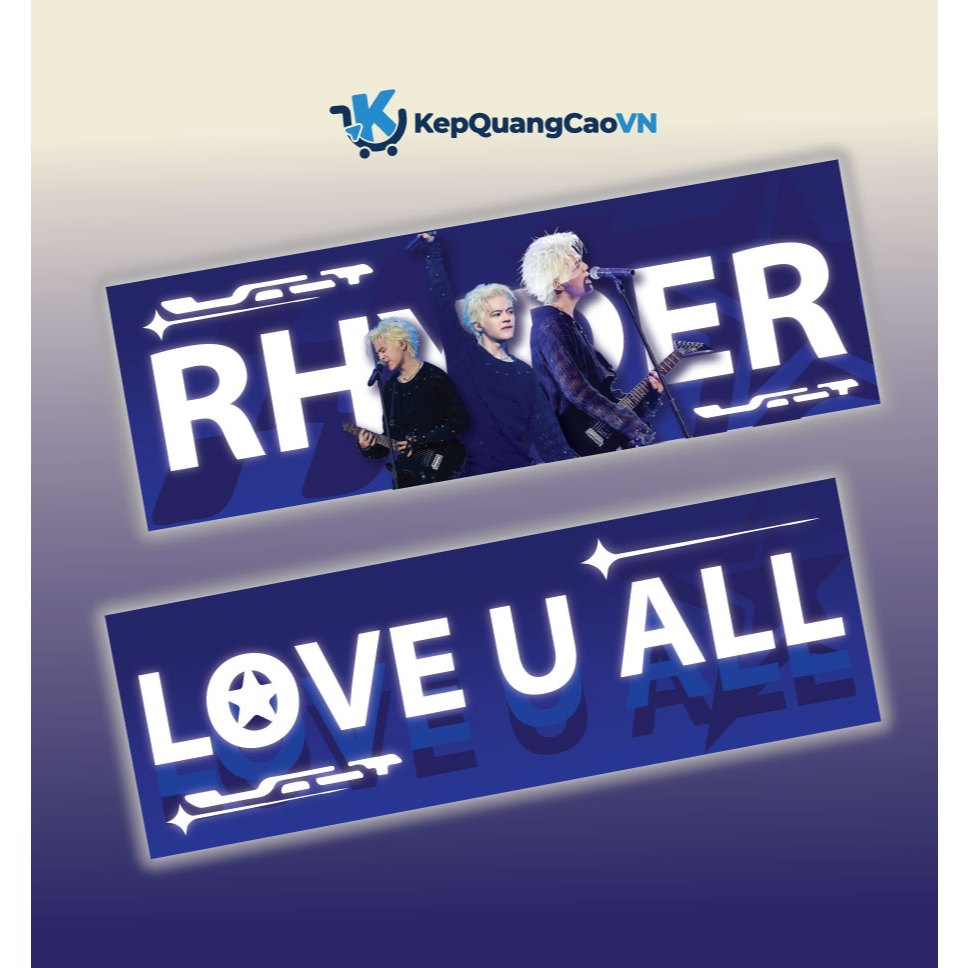 SET 2 Slogan (Banner) - Hand banner giấy A4 10x30cm 2 mặt - In theo yêu ...