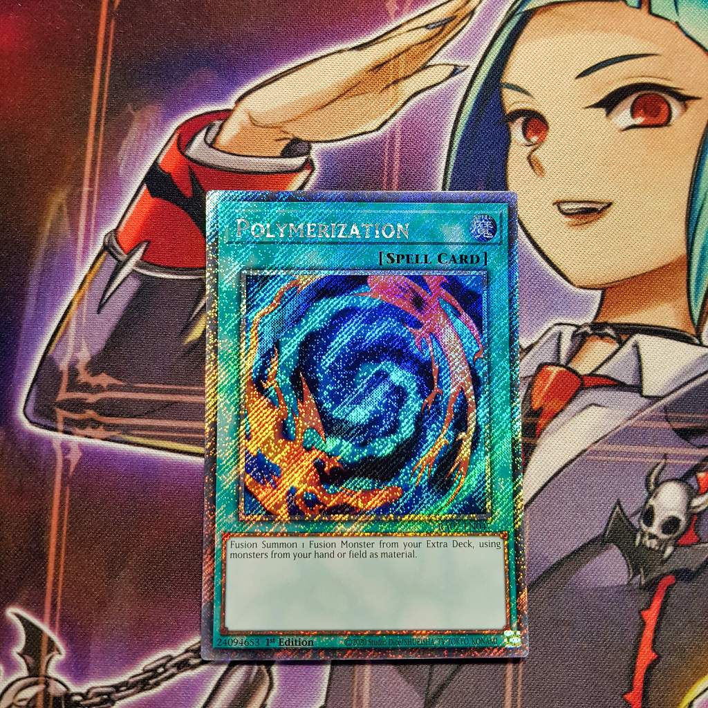 Thẻ bài Yugioh chính hãng | Polymerization | RA02 Platinum secret rare. | Shopee Việt Nam