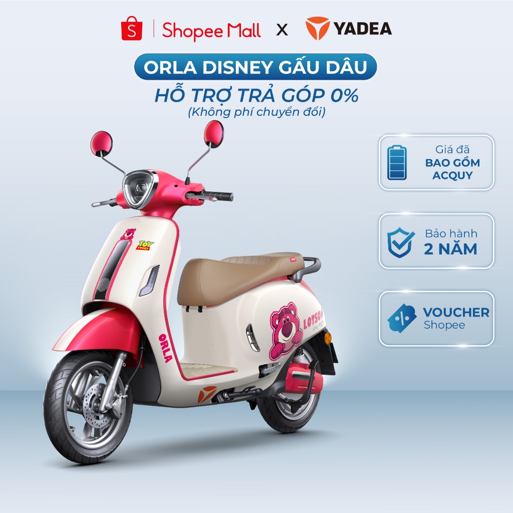 [TRẢ GÓP 0%] Xe Máy Điện YADEA ORLA DISNEY LOTSO Phiên Bản Đặc Biệt Gấu ...