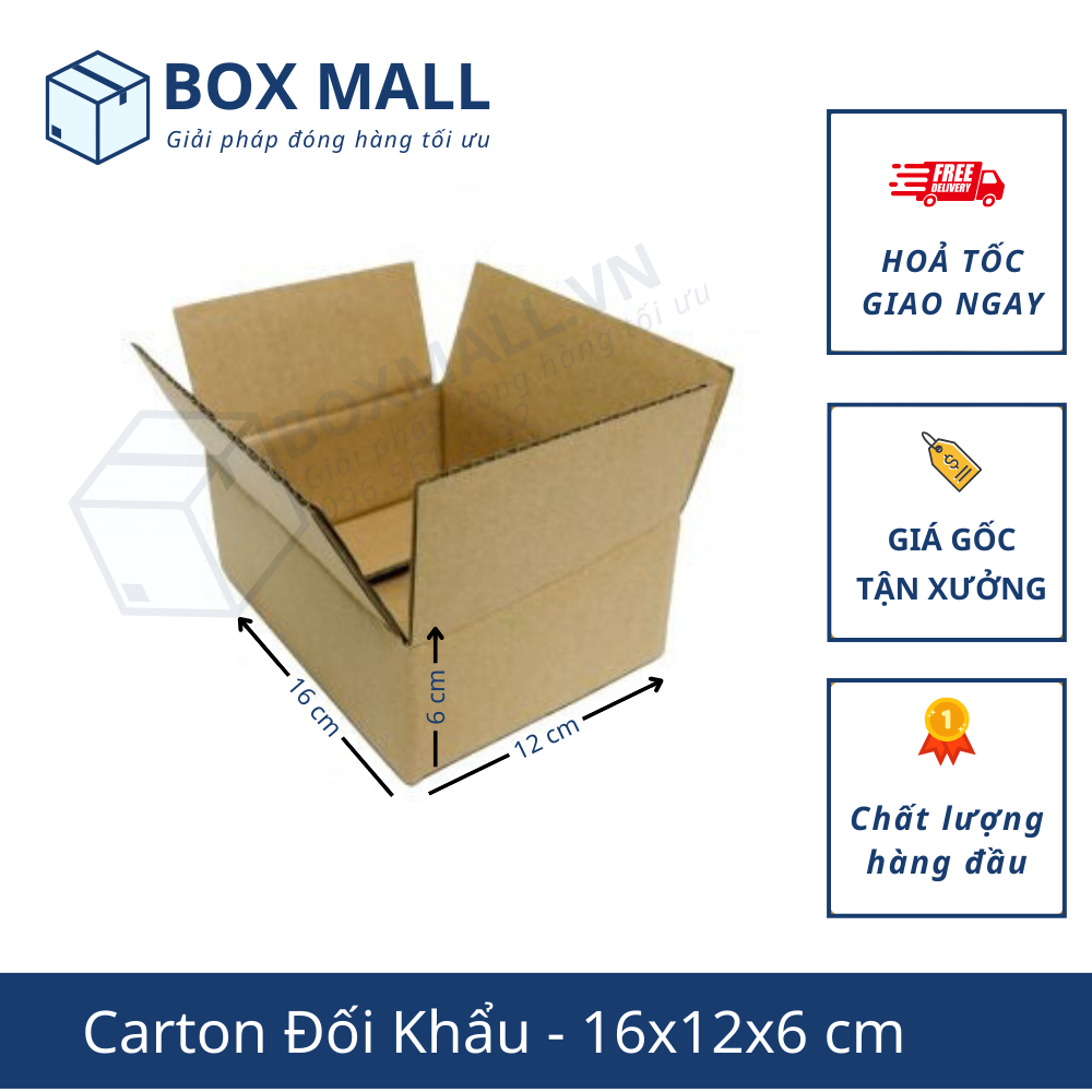 16x12x6 Hộp carton đóng hàng Box Mall | Shopee Việt Nam