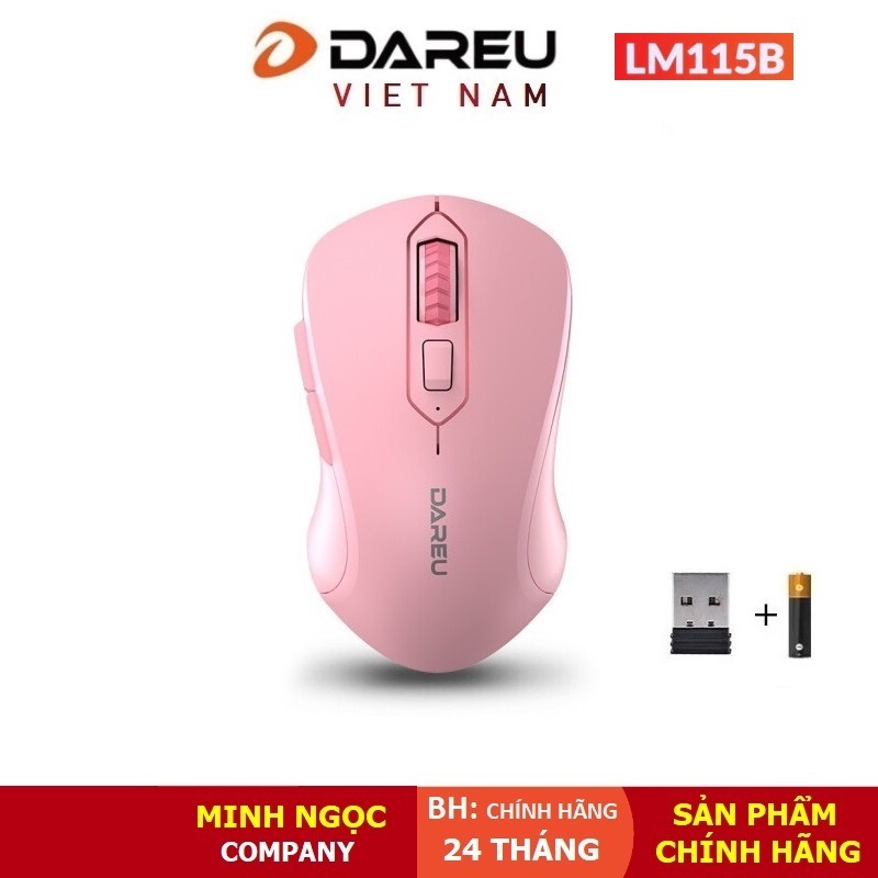 Chuột Không Dây Dareu LM115G Pink màu Hồng - Hàng Chính Hãng Bảo Hành 24 Tháng | Shopee Việt Nam