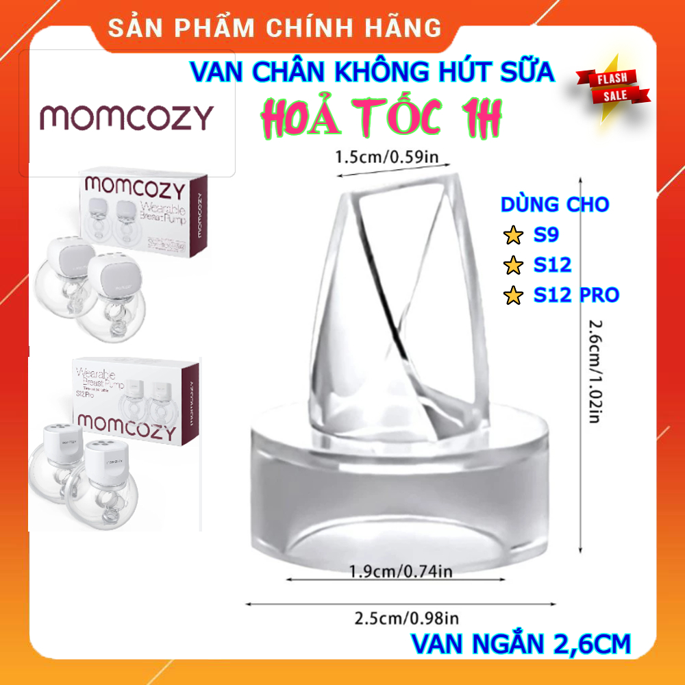 (HoảTốc1h) Van chân không hút sữa Momcozy S9 S12 S12 Pro chính hãng, Van mỏ vịt, van xả, van 1 ...