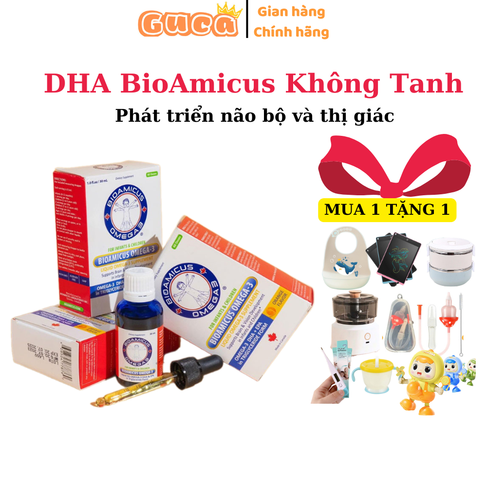 Bioamicus omega 3 bổ sung dha giúp bé thông minh mắt sáng khỏe hương ...