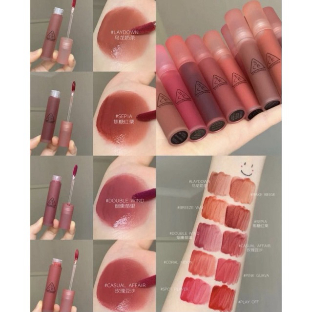 [FREE SHIP] Son Kem 3CE Blur Water Tint Sepia, Laydown, Casual Affair ...