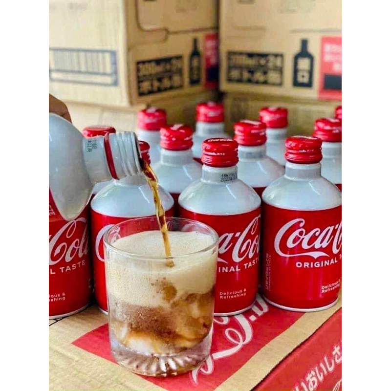 Nước ngọt coca cola Nhật chai nhôm nắp vặn 300ml Doris Foods thùng 24 ...