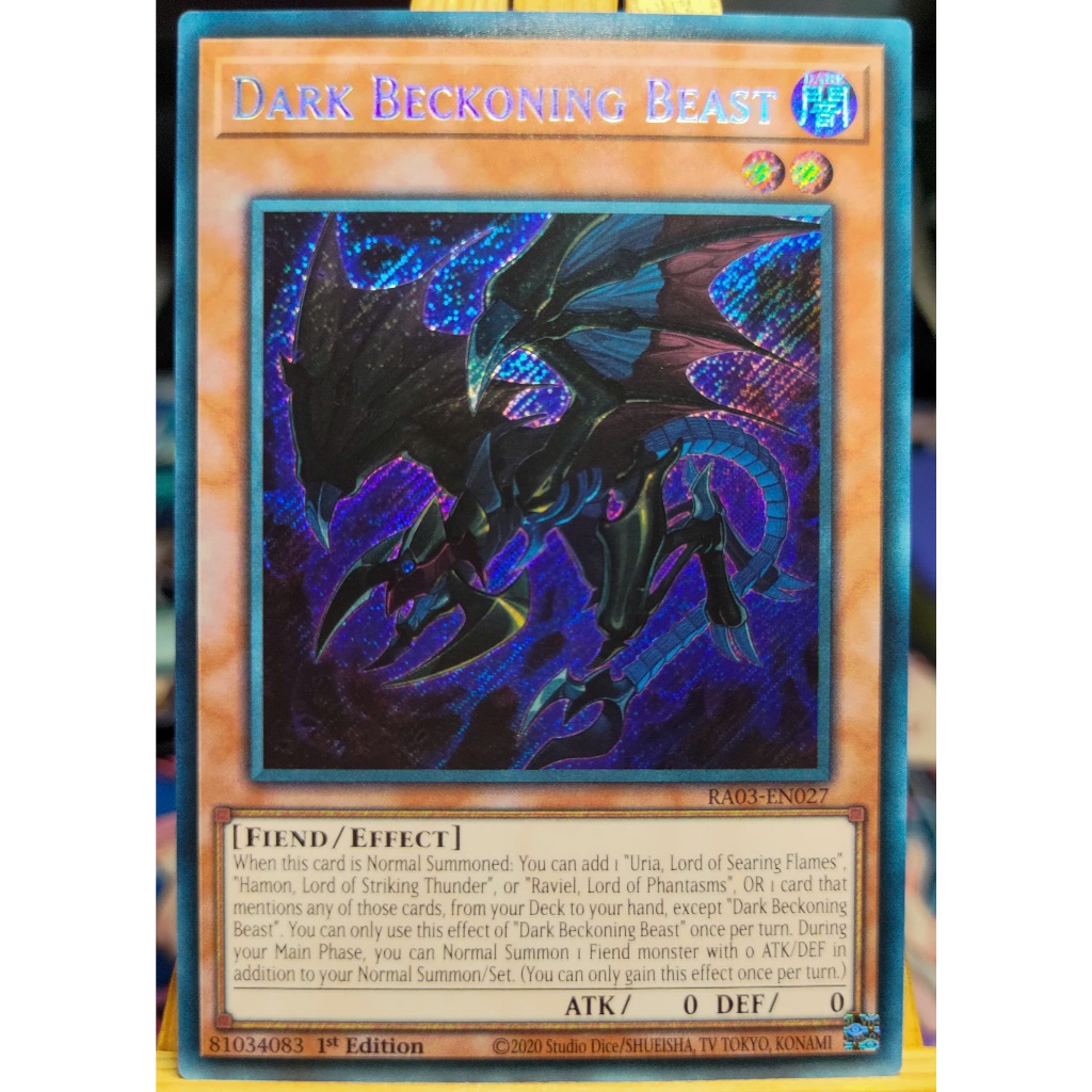 [KW2 Yugioh] [EN-UK] Thẻ bài RA03-EN027 Dark Beckoning Beast | Shopee Việt Nam