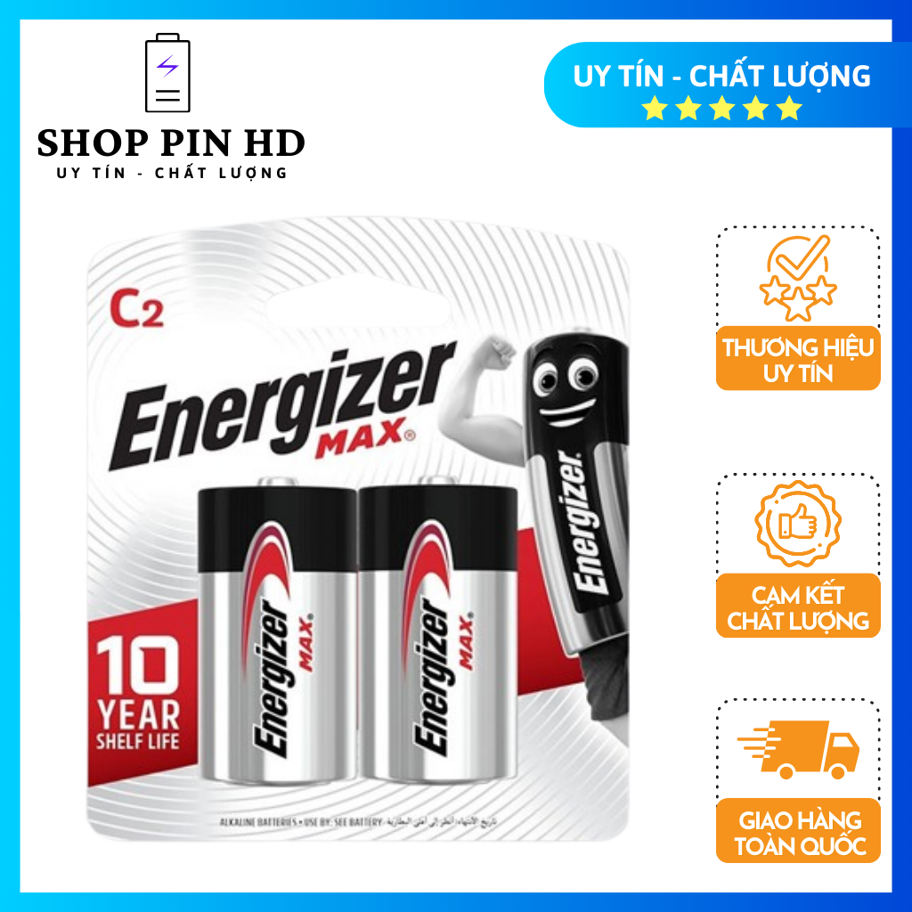 Pin Trung Energizer Alkaline E93BP2 ( Vỉ 2 Viên ) | Shop Pin HD | Shopee Việt Nam