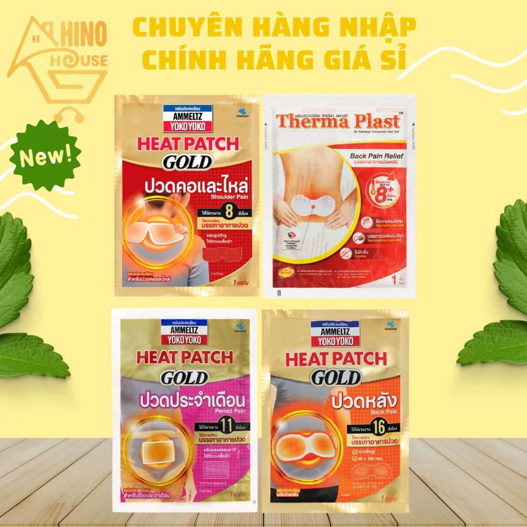 Miếng Dán Giảm Đau Yoko Heat Patch - Therma Plast Nội Địa Thái Lan ...