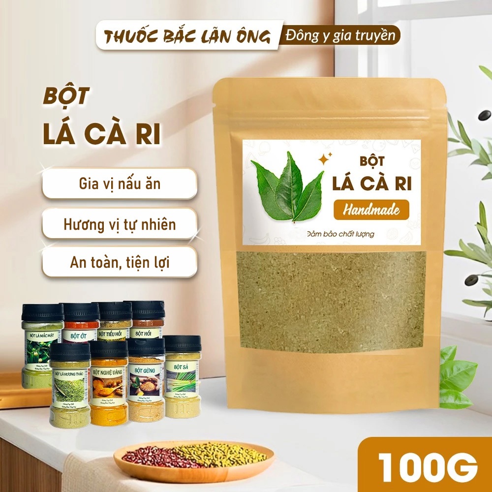 Bột lá cà ri 100g, curry leaves, bột gia vị nấu cà ry, cari khô, thơm ...