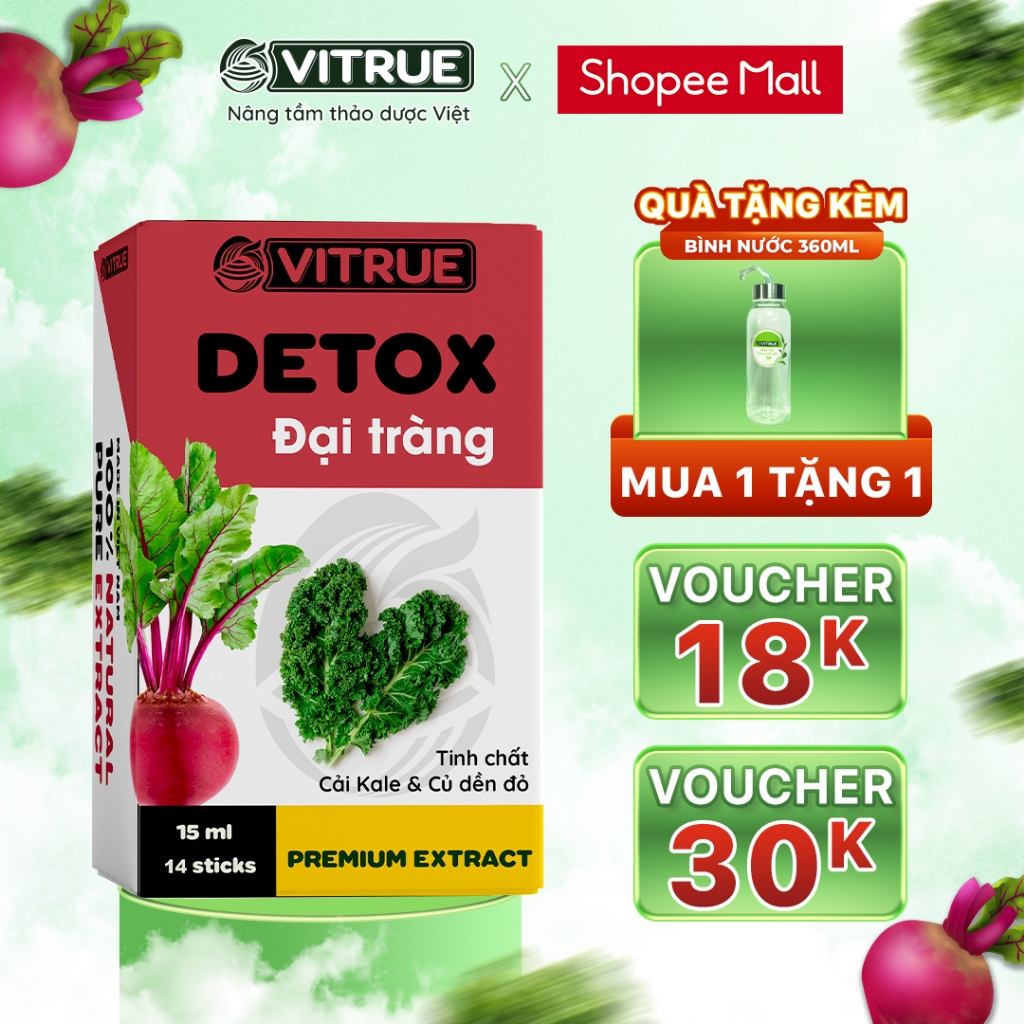 Detox Thải Độc Đại Tràng Vitrue Detox tăng cường hệ miễn dịch đường ...