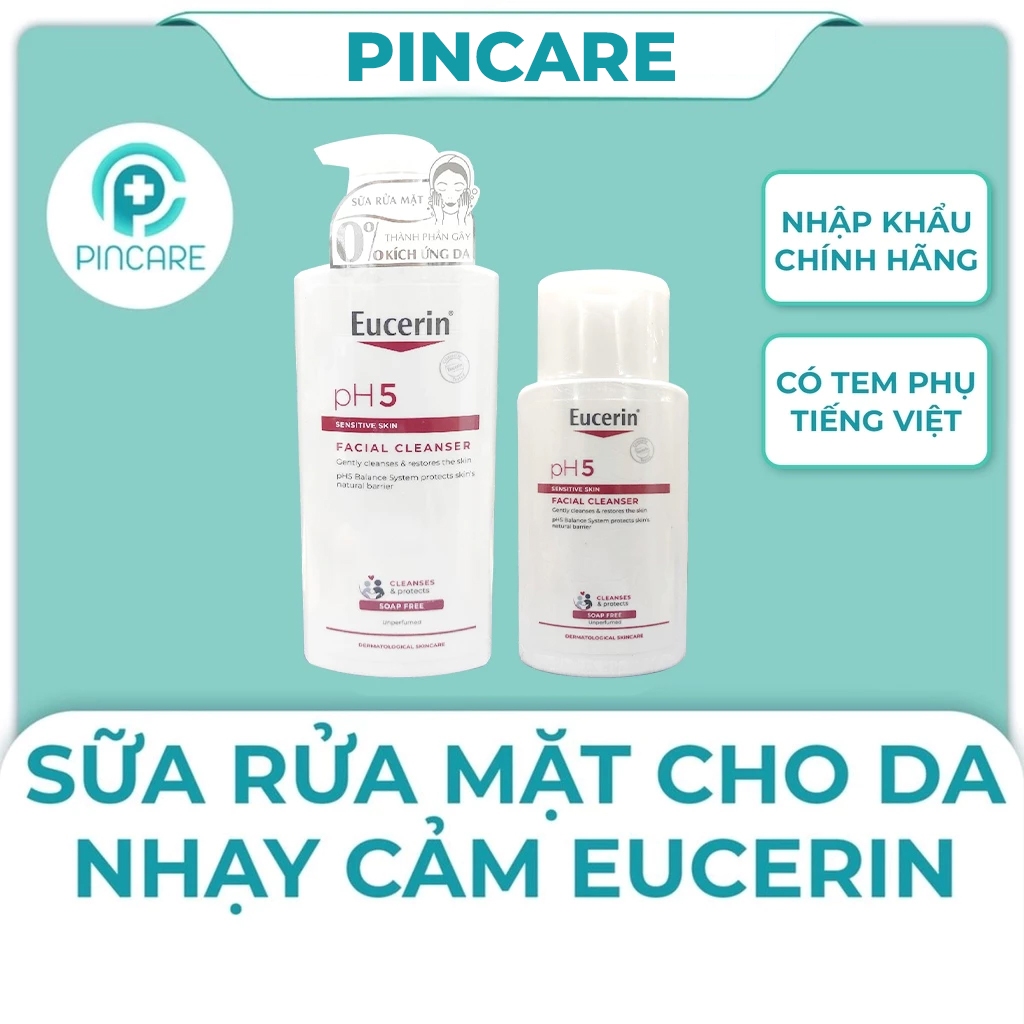 Sữa Rửa Mặt Eucerin PH5 Facial Cleanser Dịu Nhẹ Cho Da Nhạy Cảm (400ml ...
