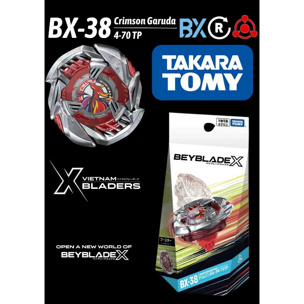 [Beyblade X – Takara Tomy] Con quay BX-38 Crimson Garuda 4-70TP ...