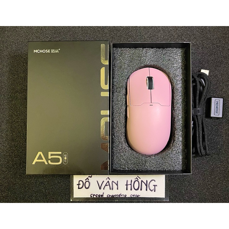 [SẴN GIAO NGAY] Chuột không dây gaming Mchose A5 Pro / Promax 3 mode PAW3395 4K (Tặng kèm miếng ...