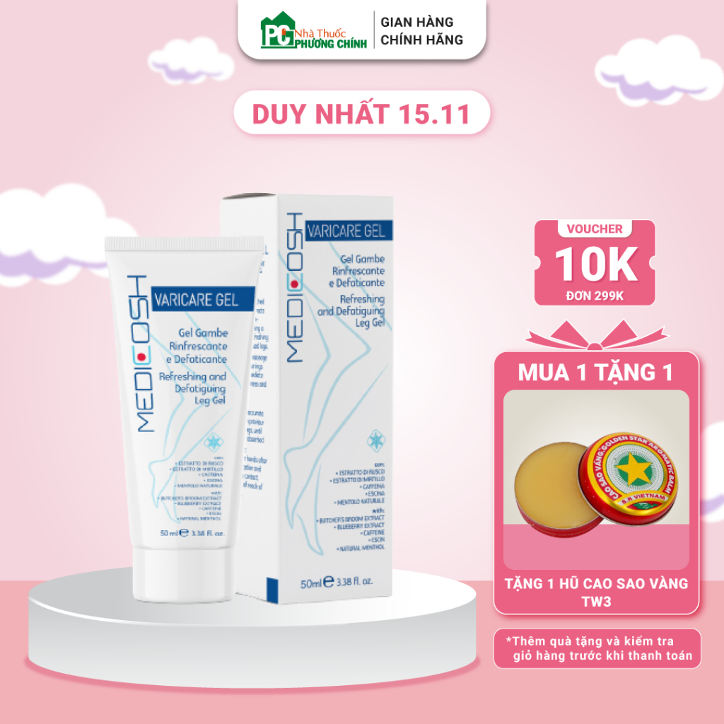 Kem Giãn Tĩnh Mạch Medicosh Varicare Gel Số 1 Tại Italy - Giúp Giảm Các ...